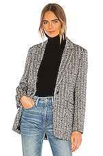 Rag & Bone Ames Linton Blazer in Black & White Multi | REVOLVE