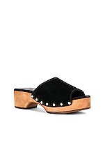 Rag & Bone Mara Clog Slide in Black Suede | REVOLVE
