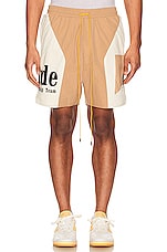 Rhude Senna Flight Shorts in Tan & Cream | REVOLVE