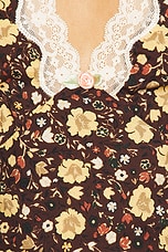 RIXO Maddy Set Pyjamas in Eva Floral Brown | REVOLVE