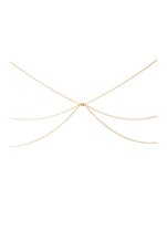 Rebecca Minkoff Pyramid Three Row Belly Chain in Gold | REVOLVE
