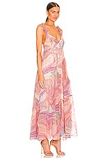 ROCOCO SAND Long Dress in Peach & Lilac | REVOLVE