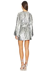 retrofete Gabrielle Robe in Silver Feather Sequin | REVOLVE