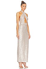 Ronny Kobo Zack Dress in Mini Sequins Champagne | REVOLVE