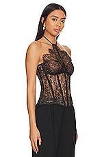 Rozie Corsets Lace Halter Neck Corset Top in Black | REVOLVE