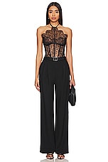 Rozie Corsets Lace Halter Neck Corset Top in Black | REVOLVE