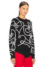 RTA Crewneck Sweater in Black Road Logo | REVOLVE