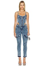 RTA Jazzi Denim Top in Denim Light Wash | REVOLVE