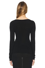St. Agni Rouleau Tie Reversible Knit Top in Black | REVOLVE