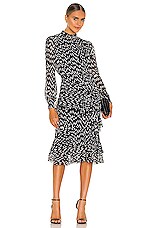 SALONI Isa Ruffle Dress in Mono Teardrop | REVOLVE