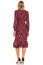 SALONI Isa Ruffle Dress in Black Rouje | REVOLVE