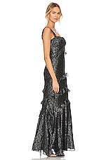 SALONI Chandra Dress in Black Silver | REVOLVE