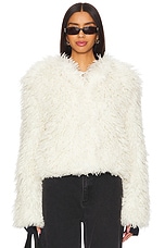 SAM. Kiki Faux Fur Jacket in Ivory | REVOLVE