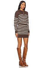 SAYLOR Brynda Dress in Brown & Creme | REVOLVE