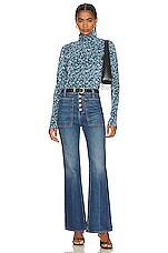 Sabina Musayev Lee Top in Turquoise Print | REVOLVE