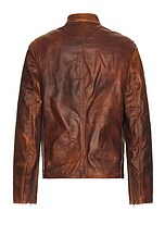 Schott NYC Cafe Racer Jacket in Brown | REVOLVE