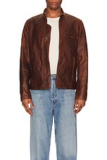 Schott NYC Cafe Racer Jacket in Brown | REVOLVE