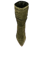 Schutz Ashlee Block Bootie in Military Green | REVOLVE