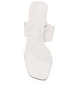 Schutz Ariella Tab Sandal in Deluxe Nappa, Vinyl, & White | REVOLVE