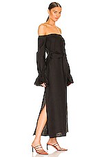 SELMACILEK Midi Caftan Dress in Black | REVOLVE
