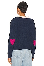 SUNDRY Boxy Cardigan in Midnight & Cream | REVOLVE