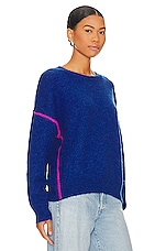 SUNDRY Oversized Sweater in Sapphire & Cerise | REVOLVE