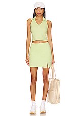 SUNDRY Johnny Collar Tank in Lime | REVOLVE