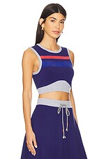 SUNDRY Crop Lounge Tank in Deep Sea Navy | REVOLVE