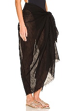 Seafolly Textured Beach Wrap in Black | REVOLVE