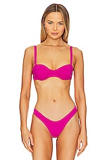 Seafolly Ruched Underwire Bikini Top in Hot Pink | REVOLVE