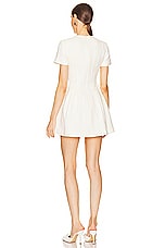 self-portrait Boucle Short Sleeve Mini Dress in Cream | REVOLVE