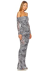 SEROYA Chanda Gown in Grey Ocelot | REVOLVE