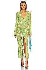 SEROYA Allison Crochet Cardigan in Lime | REVOLVE
