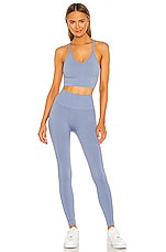 SET Active X REVOLVE Ribbed V Sports Bra in Capri | REVOLVE