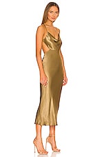 Shona Joy Thalia Bias Cut Out Midi Dress in Cumin | REVOLVE