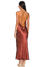 Shona Joy Thalia Cowl Back Bias Midi Dress in Sangria | REVOLVE