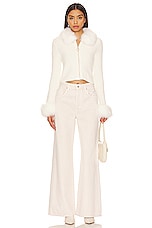 Show Me Your Mumu Zermatt Zip Up in White Pebble | REVOLVE