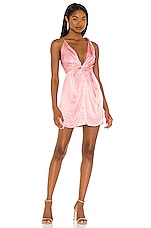 SAU LEE Gwen Satin Mini Dress in Pink | REVOLVE