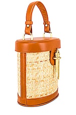 Sancia The Camillo Bucket Bag in Cognac Rattan | REVOLVE
