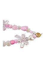 Sonix Beaded Phone Charm in Bow Pink | REVOLVE
