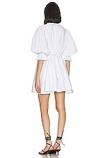 SOVERE Focus Pleat Smock Mini Dress in White | REVOLVE
