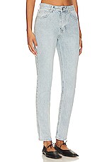 superdown Bailee Butt Slit Jean in light washed blue | REVOLVE