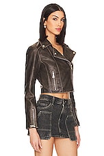 superdown Cora Faux Leather Jacket in Grey | REVOLVE