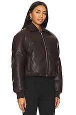 superdown Sanja Faux Leather Jacket in Brown | REVOLVE