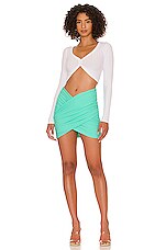superdown Lessie V Mini Skirt in Turquoise | REVOLVE