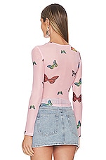 superdown Ari Butterfly Mesh Top in Pink | REVOLVE