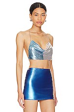 superdown Stacy Drape Chain Top in Blue | REVOLVE