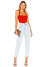 superdown Reece Halter Bodysuit in Red | REVOLVE