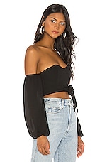superdown Maya Crop Top in Black | REVOLVE