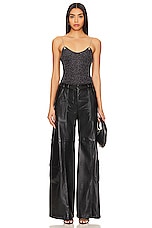 superdown Sav Chain Strap Bodysuit in Gunmetal Silver | REVOLVE